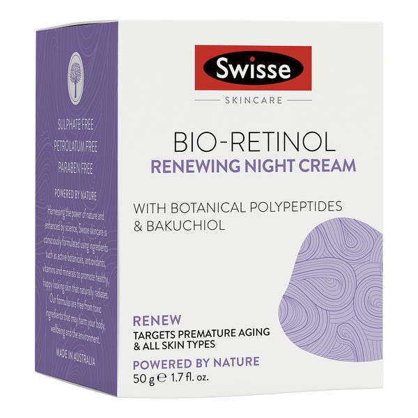 Swisse Bio-Retinol Renewing Night Cream 50g – Better Value Pharmacy Box ...